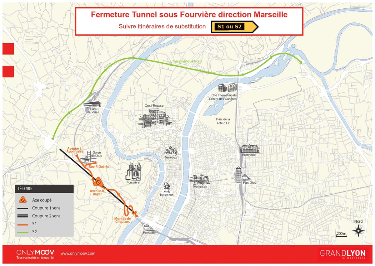 Lyon: d'importants travaux au tunnel sous Fourvière et au pont de la ...