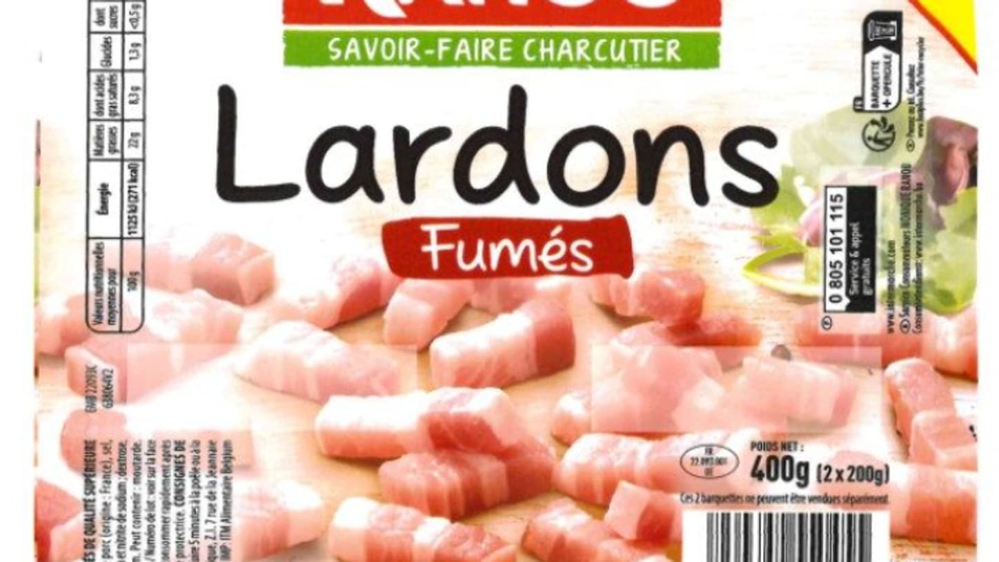 Des lardons vendus chez Auchan et Intermarché rappelés pour un risque ...