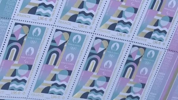 JO de Paris 2024: le timbre officiel dévoilé, avec la Seine et la Tour ...