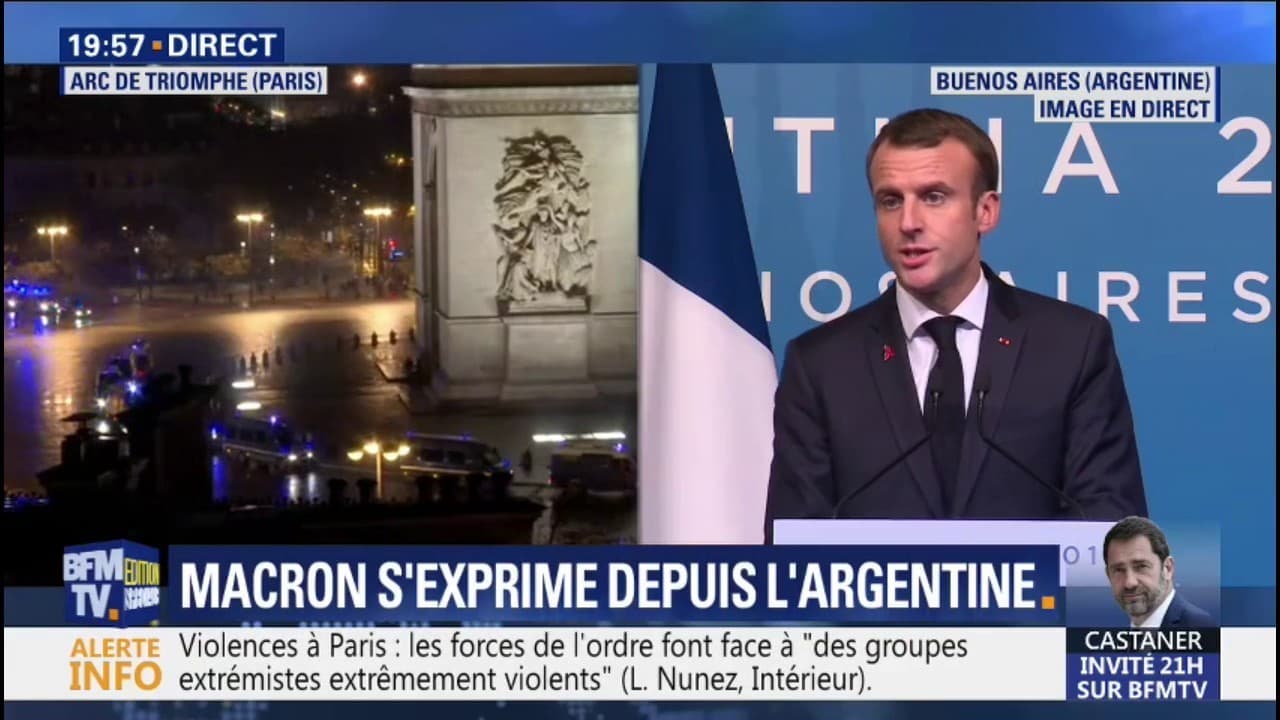 "Ils veulent le chaos." Emmanuel Macron réagit aux violences survenues ...