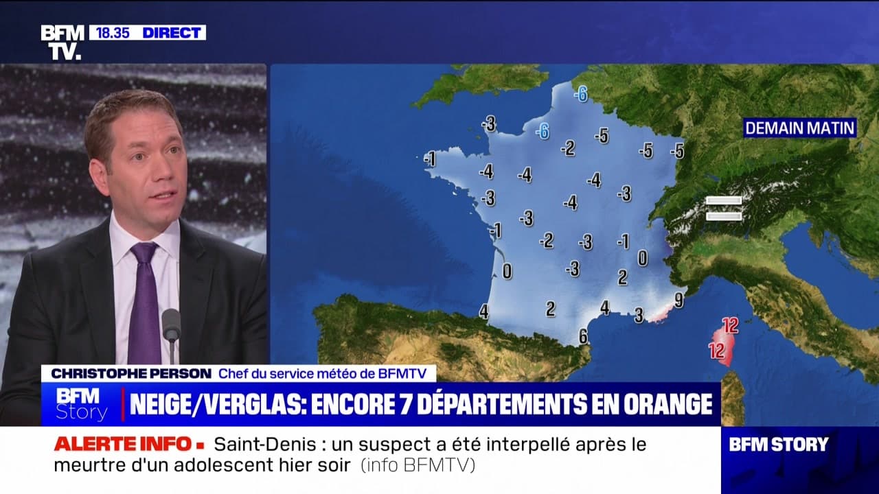 Story 3 : Encore sept départements en alerte orange "neige-verglas" - 18/01