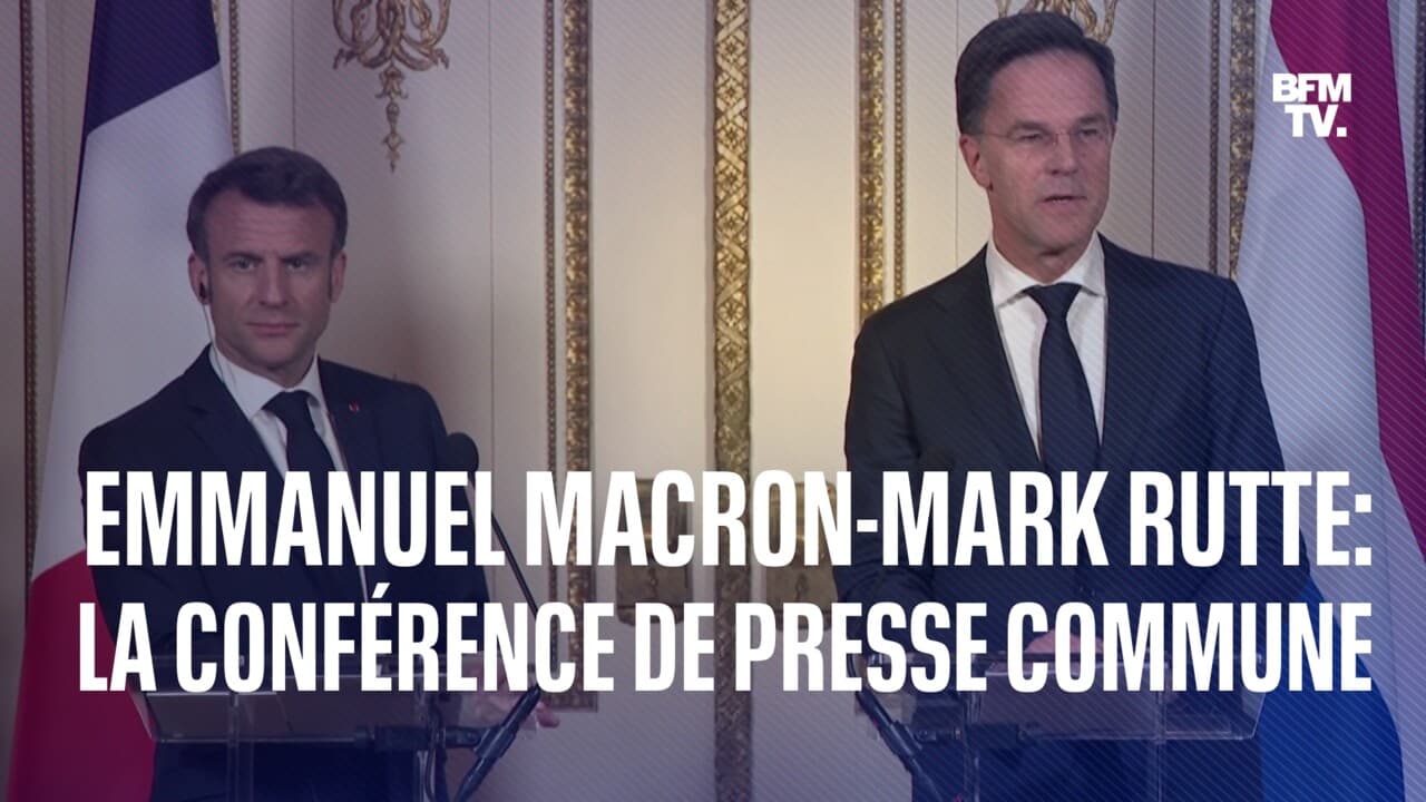 Retrouvez la conférence commune d'Emmanuel Macron et Mark Rutte en ...