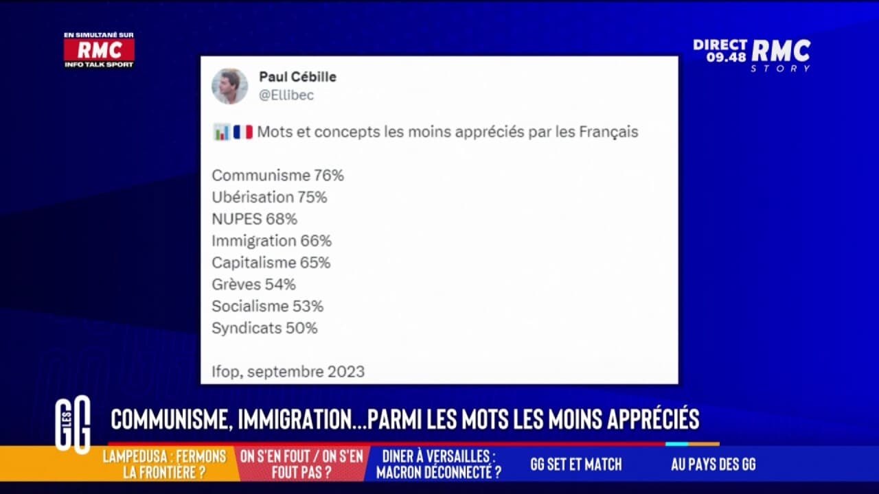 Communisme, immigration... parmi les mots les moins appréciés des ...