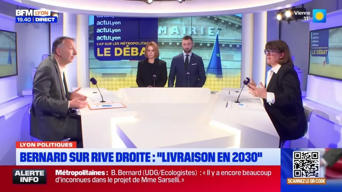 Métropole de Lyon: Bruno Bernard et Véronique Sarselli débattent sur ...