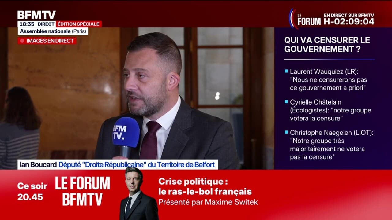 "Notre ligne est très claire, nous ne voterons pas la censure", déclare ...