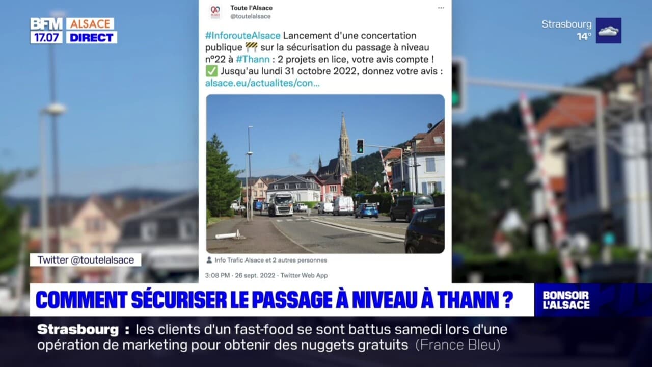 Haut-Rhin: comment sécuriser le passage à niveau de Thann?