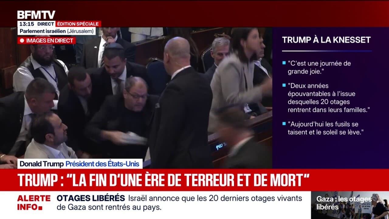 Le discours de Donald Trump à la Knesset interrompu par les cris d'un député israélien
