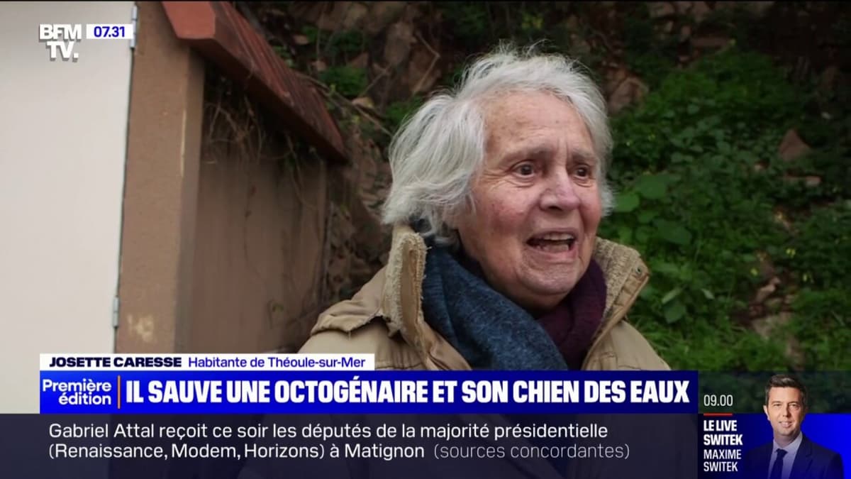 Une octogénaire et son chien sauvés de la noyade par un habitant à Théoule-sur-Mer dans les ...