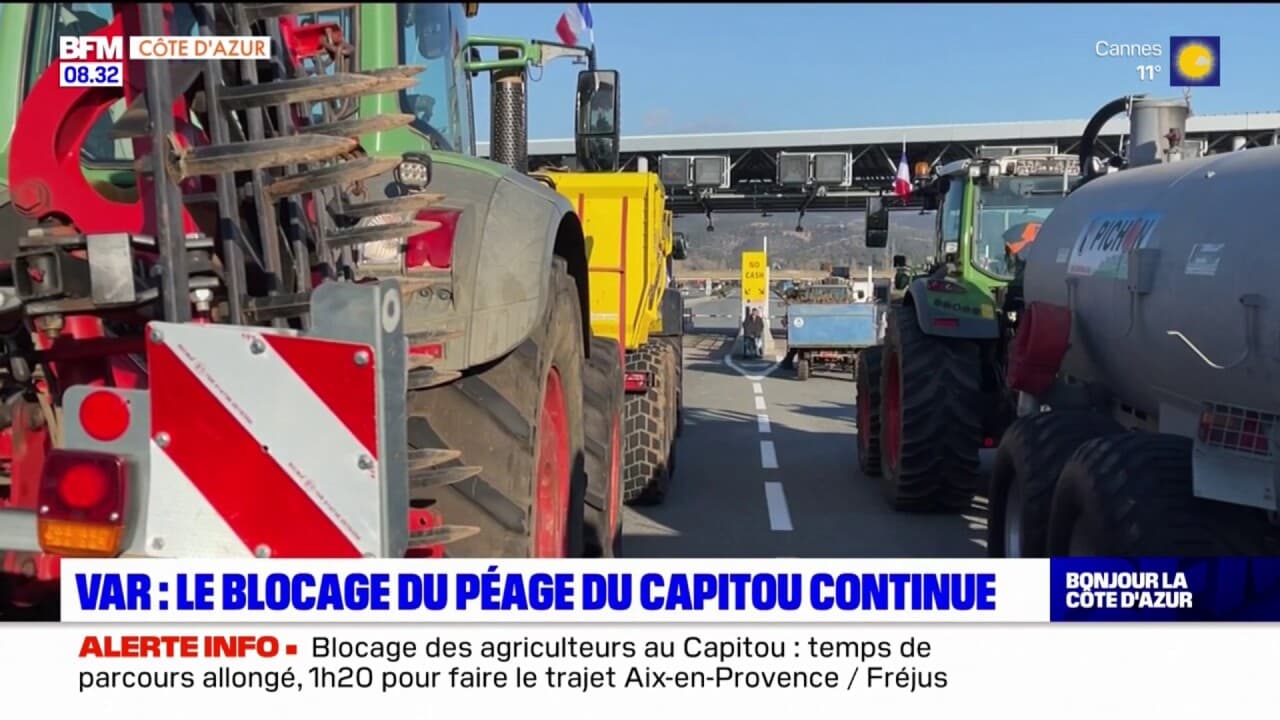 Colère des agriculteurs: le blocage du péage du Capitou toujours en ...