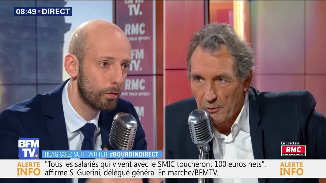 Stanislas Guerini face à Jean-Jacques Bourdin en direct