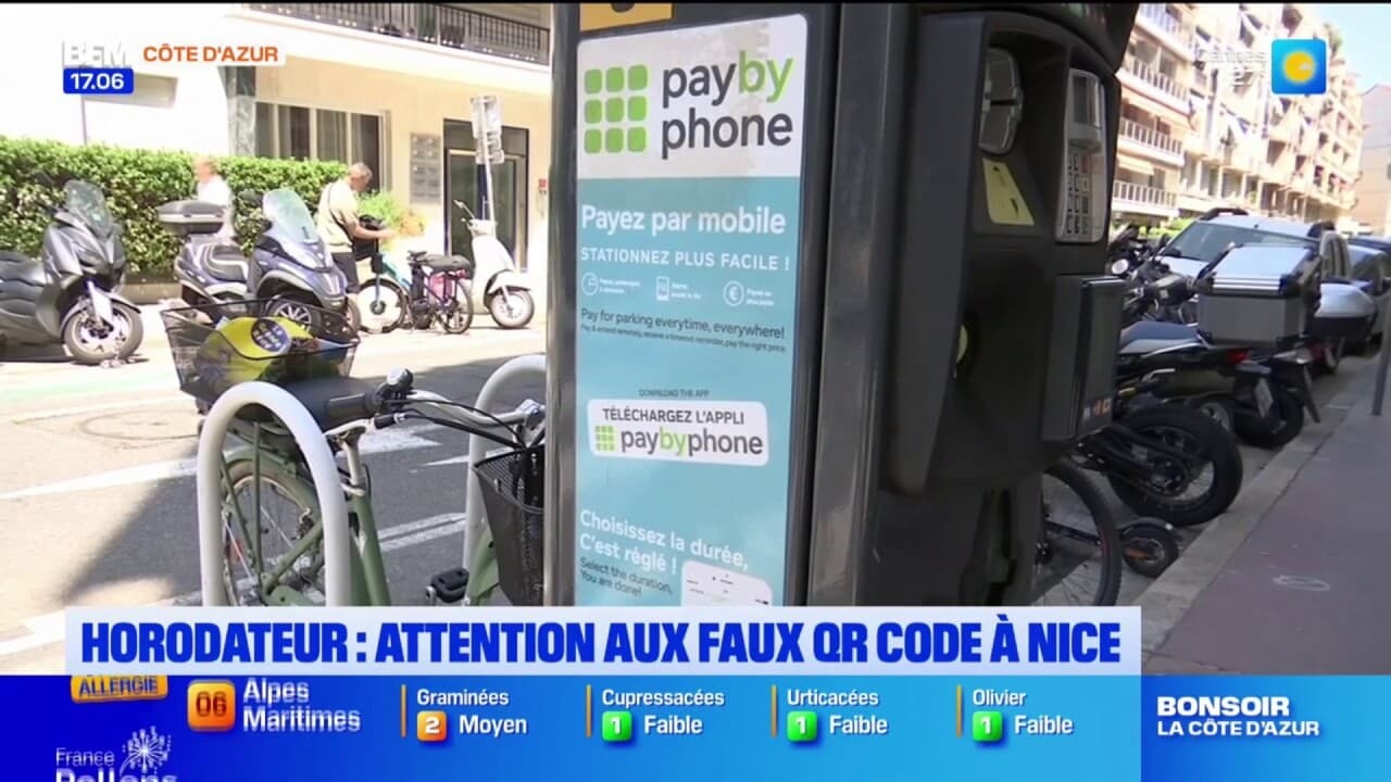 La ville de Nice met en garde sur de faux QR code posés sur les horodateurs
