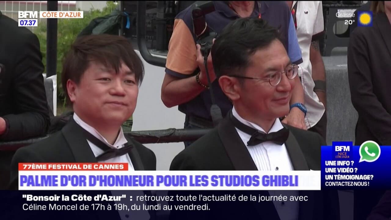 L'équipe du film Les Linceuls sur le tapis rouge, les studios Ghibli ...