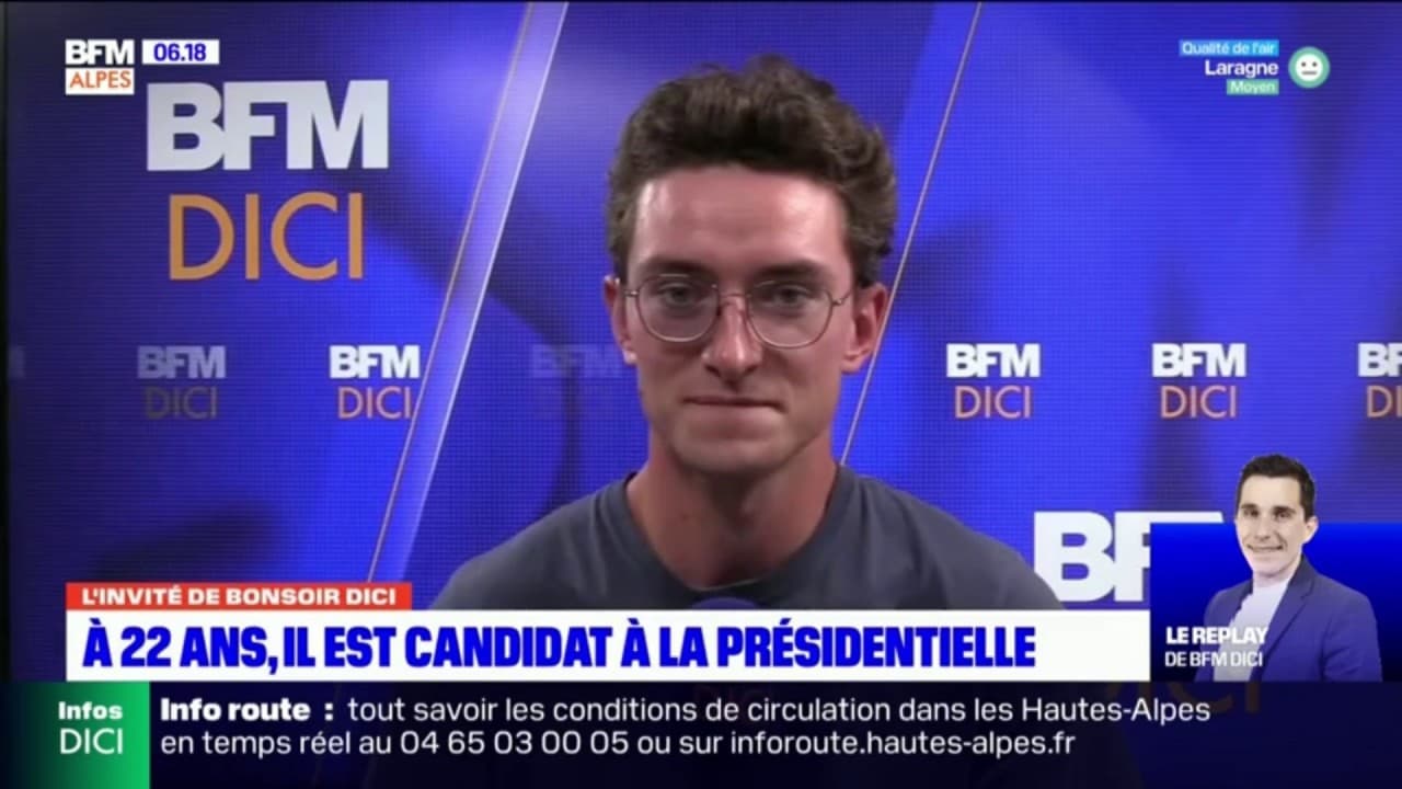 Martin Rocca, 22 ans et candidat à l'élection présidentielle