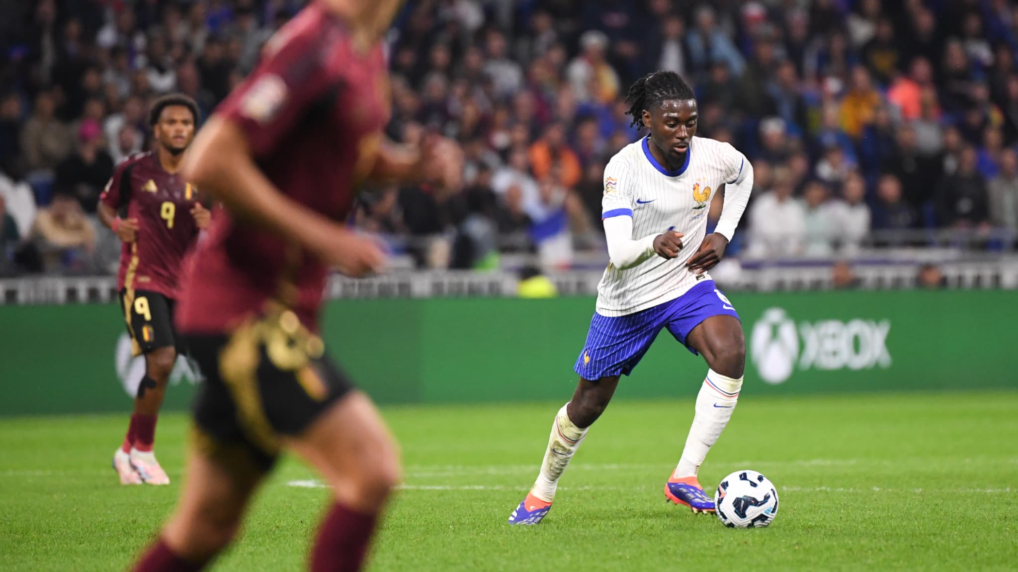 France-Belgique: la prestation remarquée de Manu Koné pour sa première ...