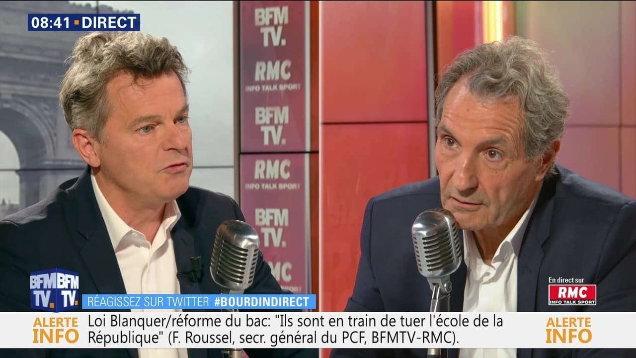 Fabien Roussel face à Jean-Jacques Bourdin en direct