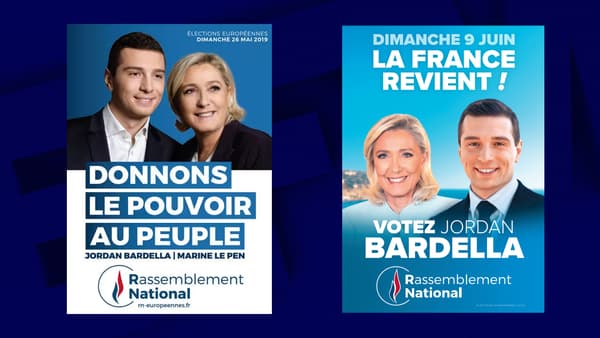 INFO BFMTV. Européennes: Marine Le Pen aux côtés de Jordan Bardella sur l'affiche de campagne du RN