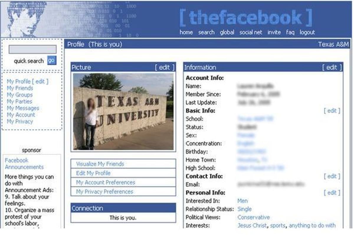 Facebook fête ses 20 ans: voici à quoi ressemblait le site à ses débuts