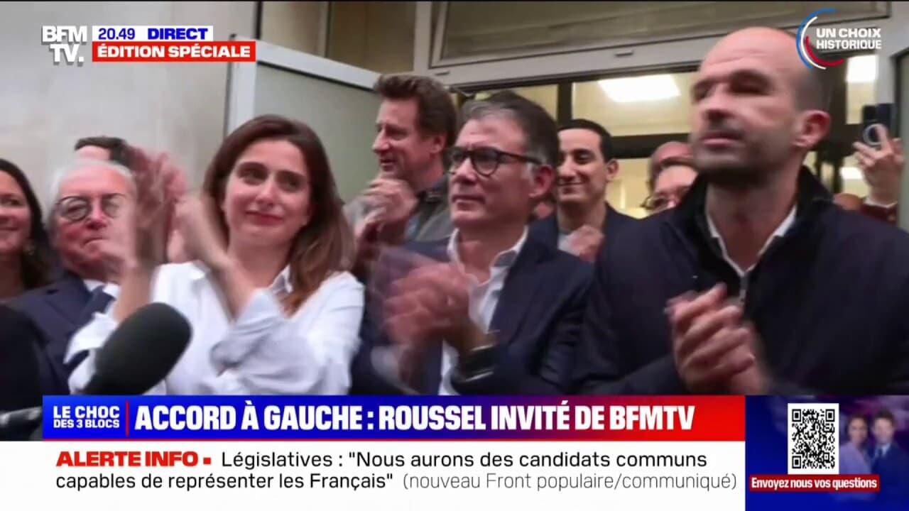 Des partisans du "nouveau Front populaire" applaudissent l'accord conclu entre les partis de gauche