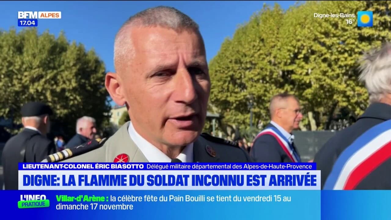 Digne-les-Bains a accueilli ce jeudi la flamme du Soldat inconnu