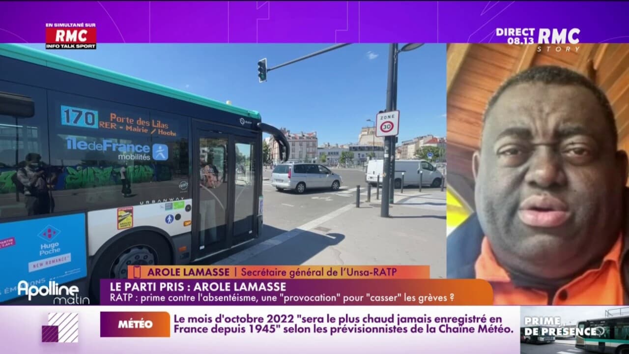Prime RATP : "c'est la prime de la honte", s'indigne Arole Amasse ...