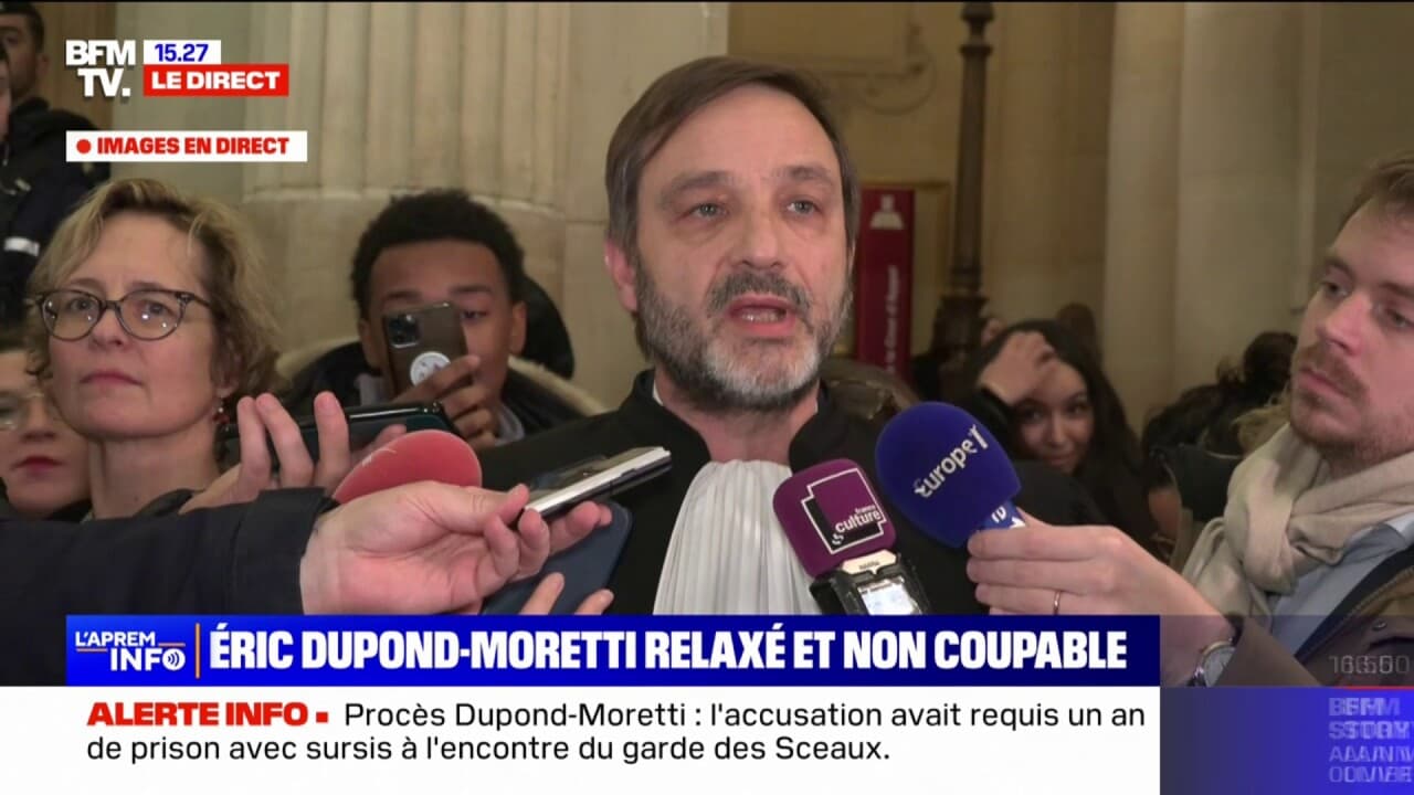Éric Dupond-Moretti relaxé: "La reconnaissance des conflits d'intérêt a ...