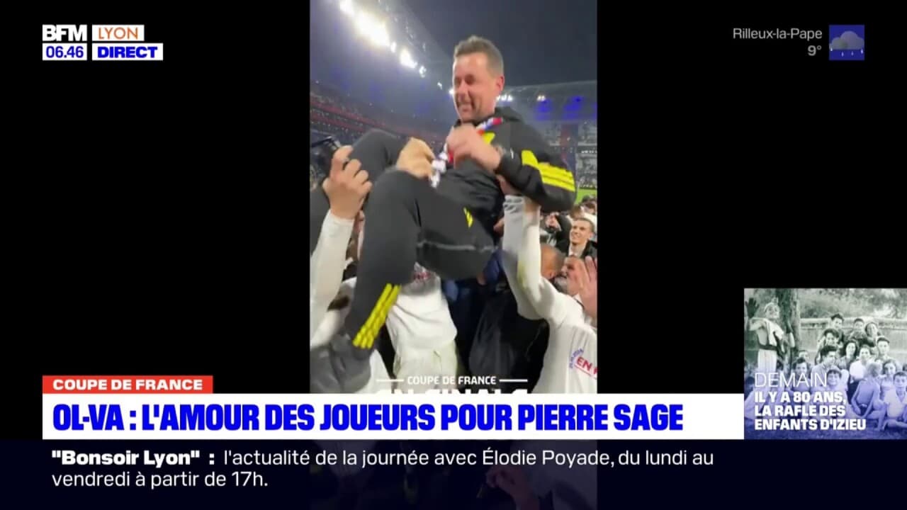 Coupe de France: l'amour des joueurs de l'OL pour Pierre Sage