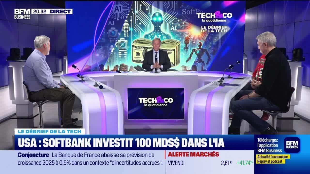 USA : SoftBank investit 100 milliards de dollars dans l'IA - 16/12