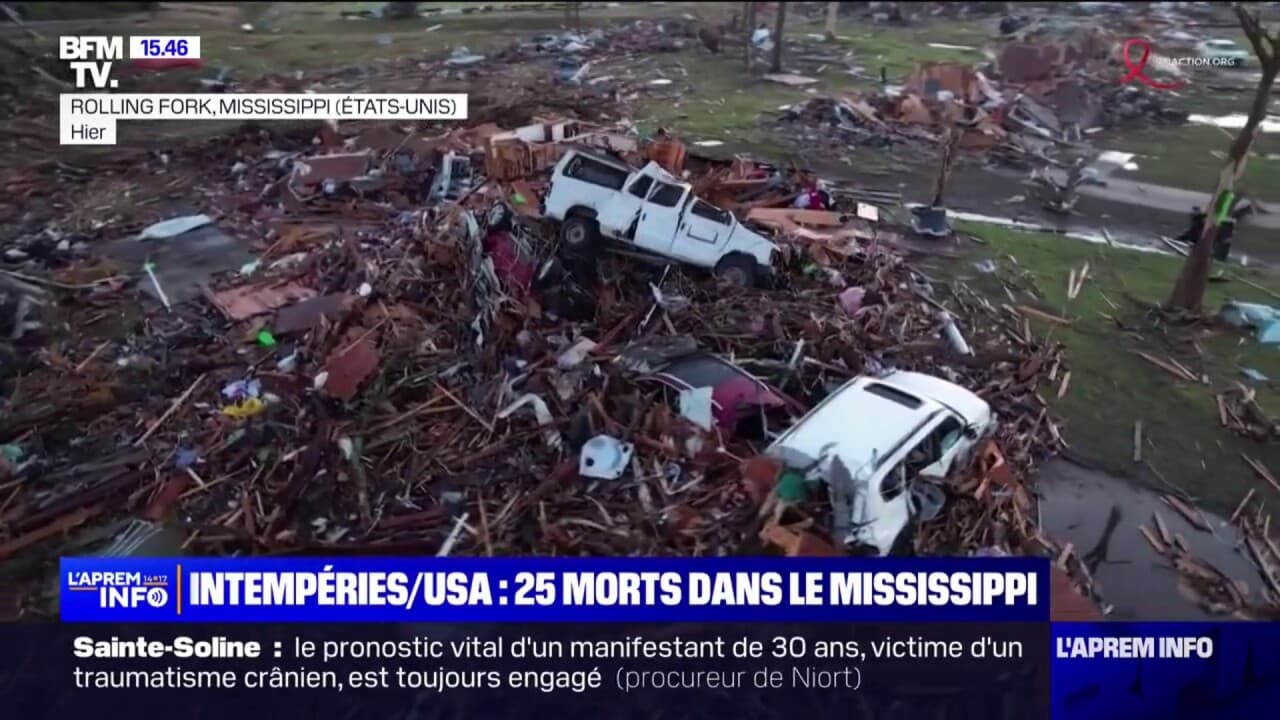 États-Unis: 25 personnes tuées dans une tornade dans le Mississippi
