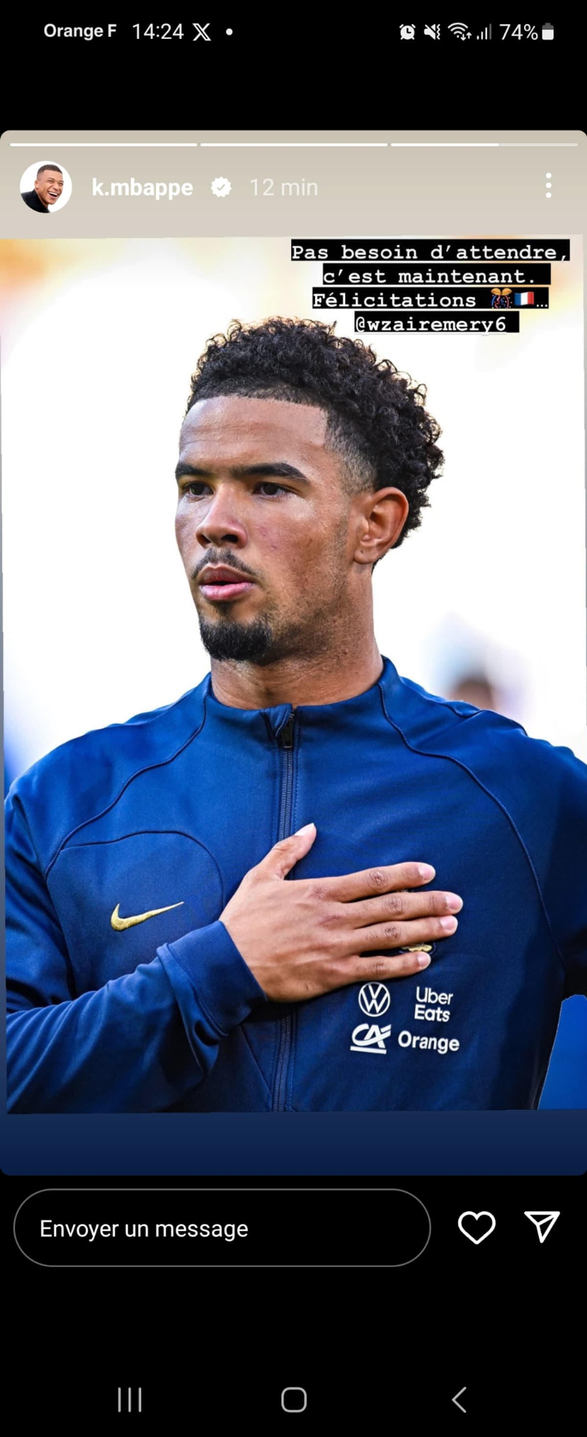 "Pas besoin d'attendre": le message de félicitations de Mbappé pour ...
