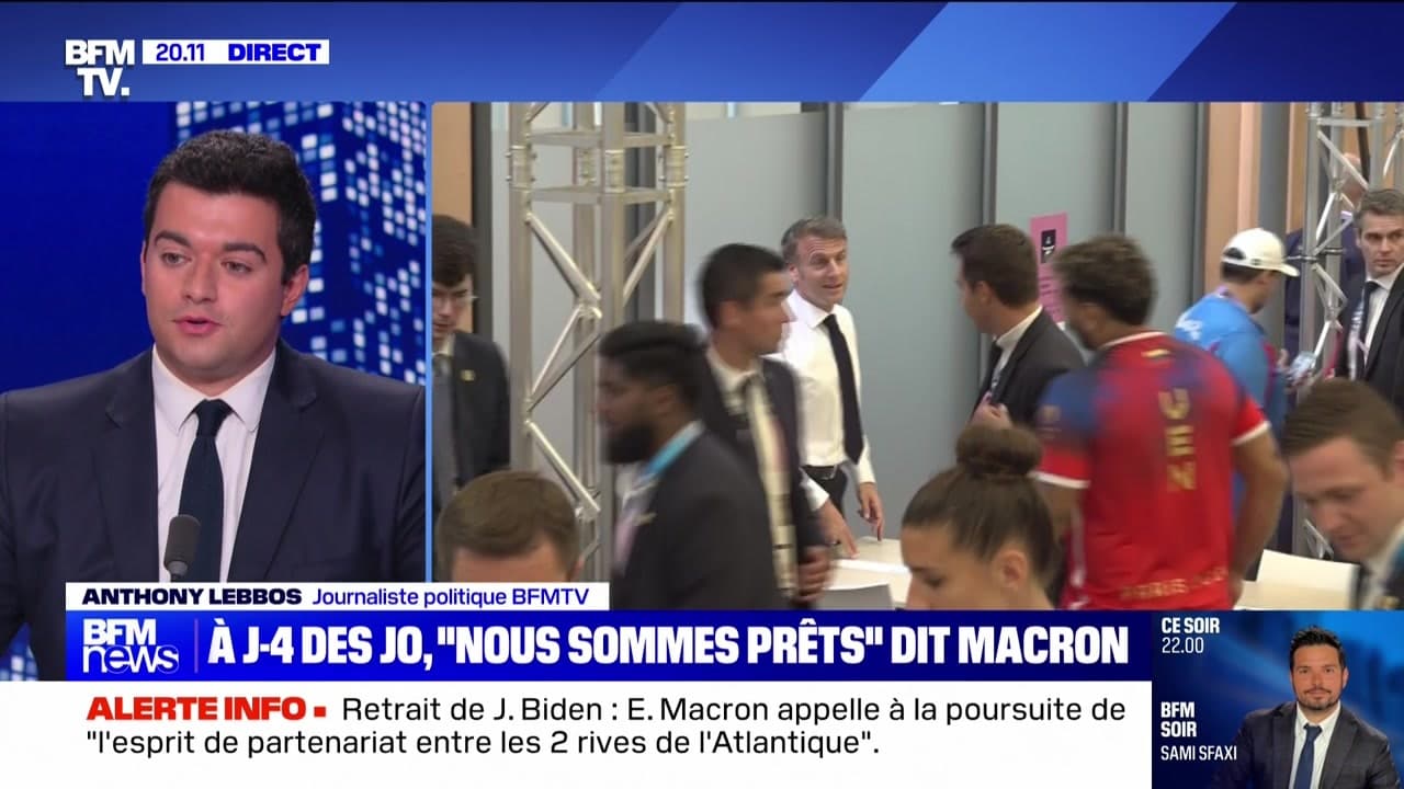 À J-4 JO, ",nous sommes prêts" dit Macron - 22/07