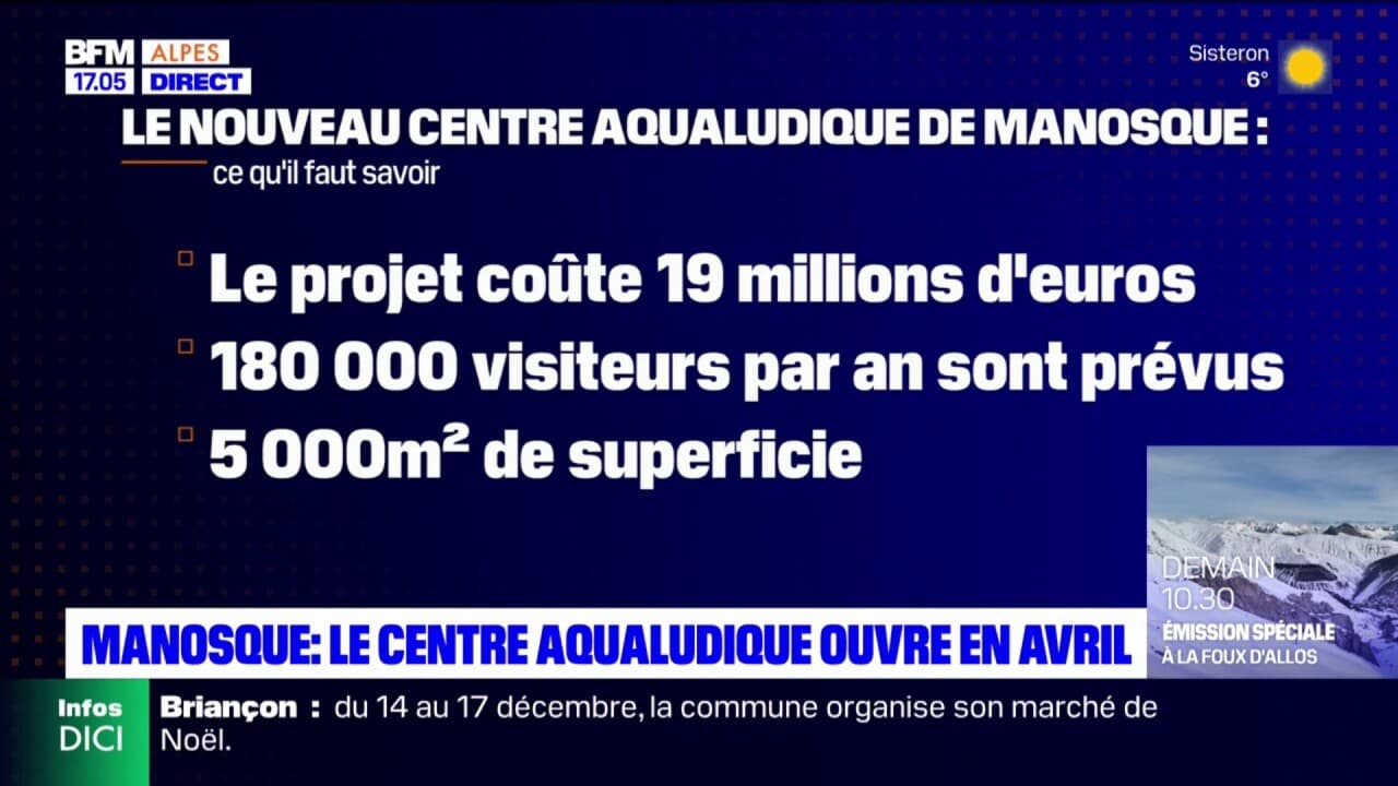Manosque: l'ouverture du centre aqualudique prévue en avril prochain