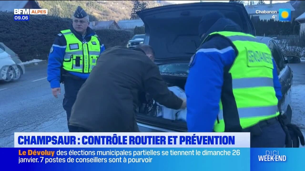 Champsaur: contrôle routier et prévention auprès des vacanciers