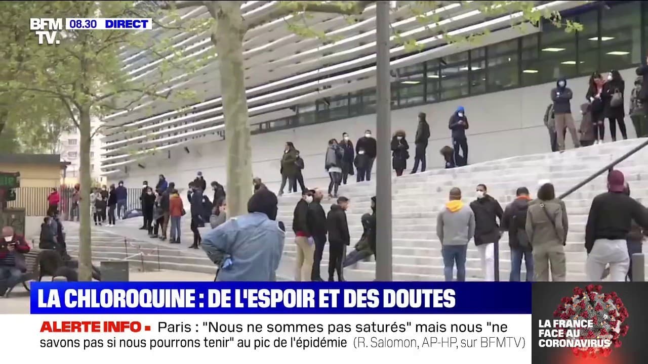 Chloroquine: une centaine de personnes attendent devant l'institut où ...