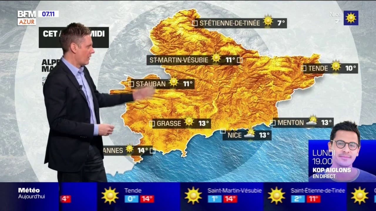 Météo Nice-Côte d'Azur du 15 janvier: un temps agréable et ensoleillé ...