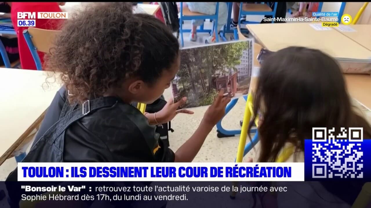 Toulon: des élèves dessinent leur propre cour de récréation