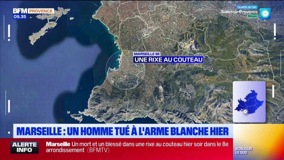 Marseille : un homme tué à l'arme blanche hier dans le 8e arrondissement