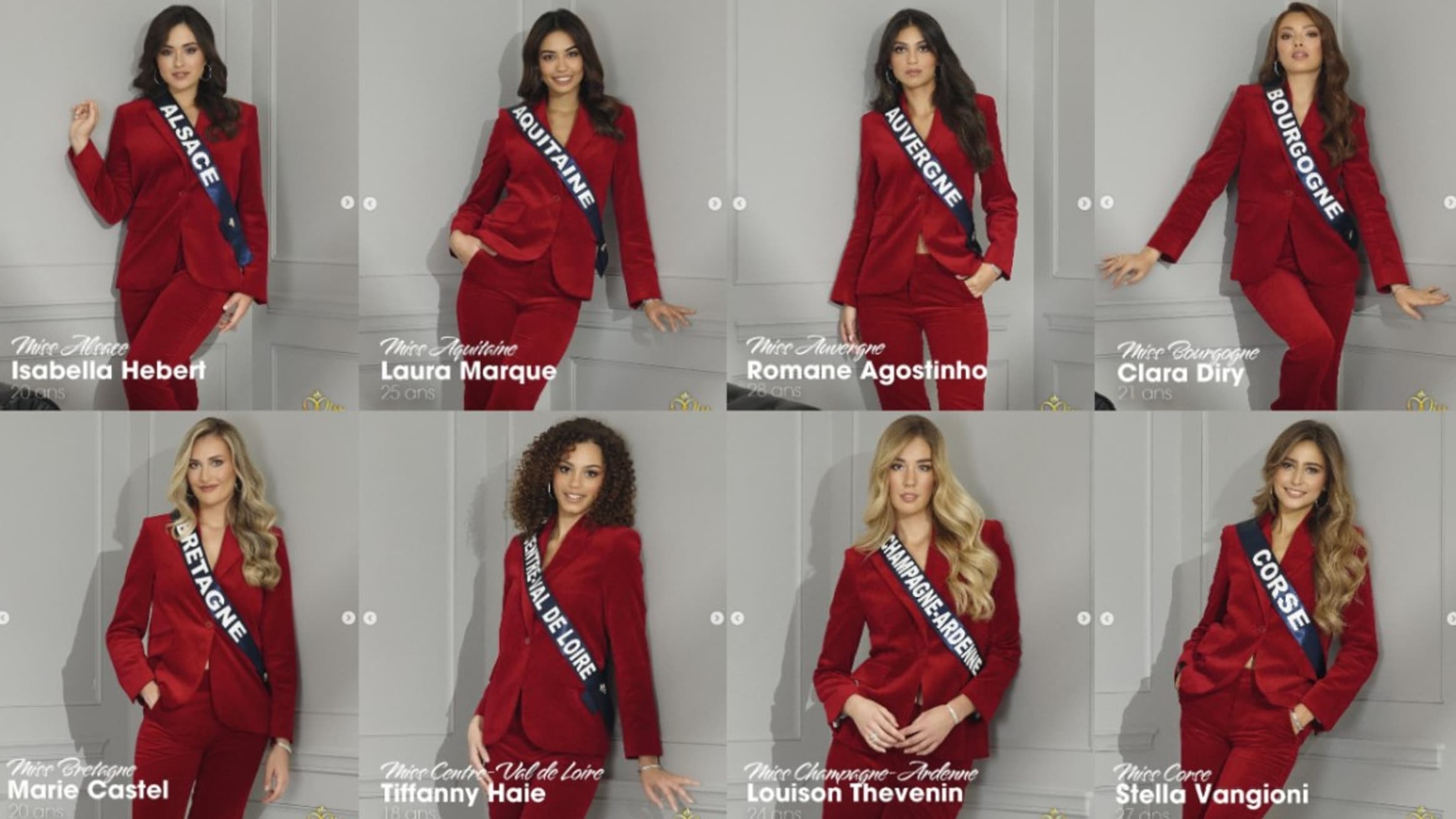 Les portraits officiels des candidates Miss France dévoilés