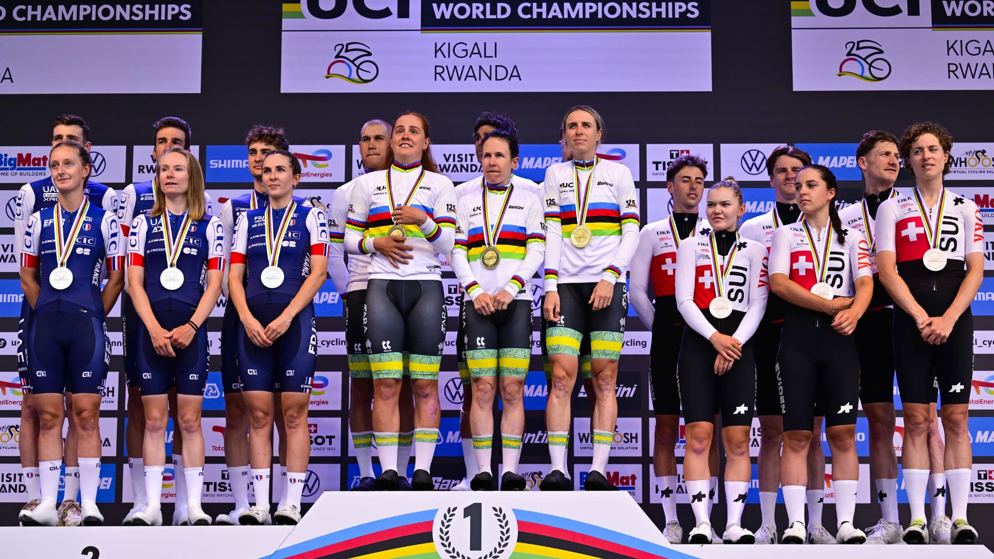 Championnat du monde de cyclisme 2025: le relais mixte bleu en argent, à un souffle du titre