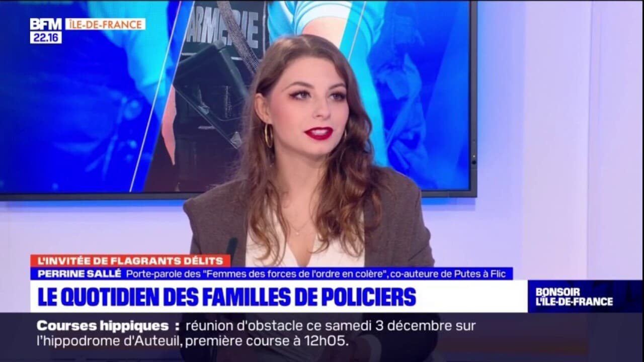 Perrine Sallé, porte-parole des "Femmes des forces de l'ordre en colère ...