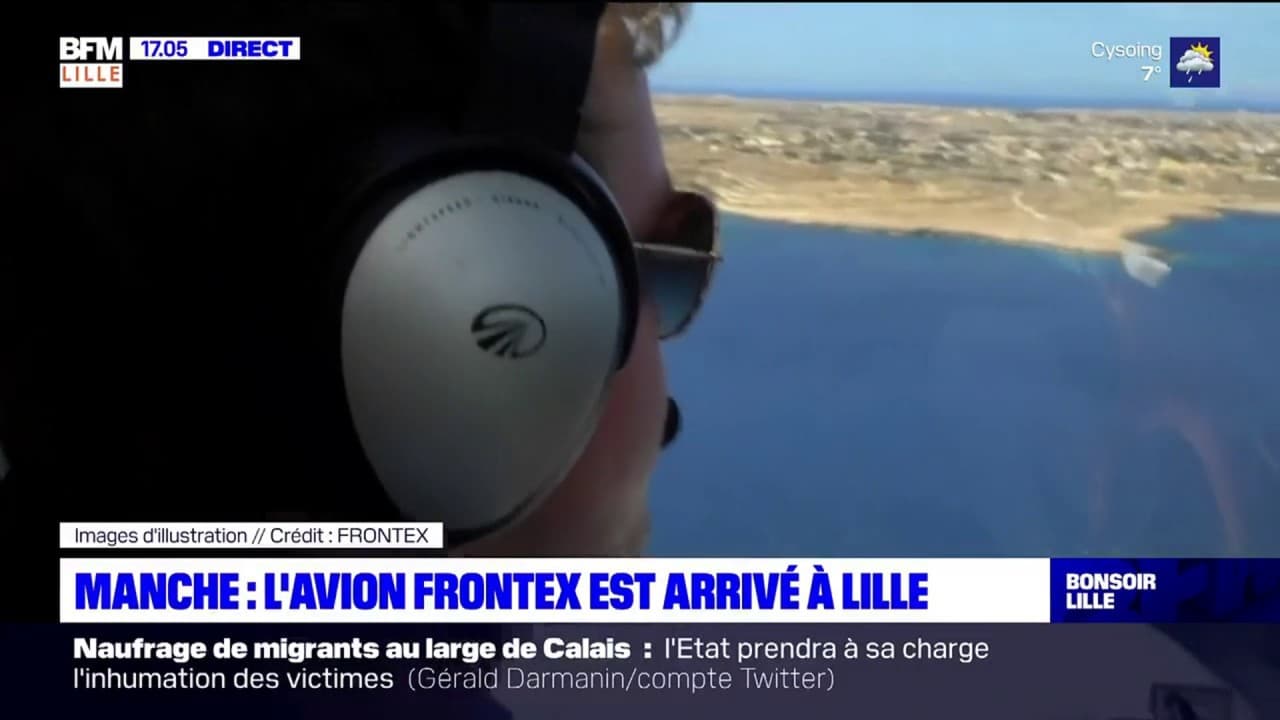 Manche: l'avion de l'agence Frontex arrivé à Lille