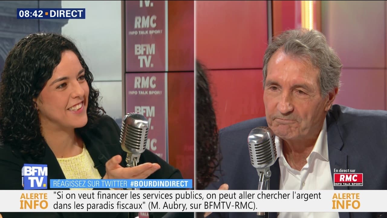Manon Aubry face à Jean-Jacques Bourdin en direct
