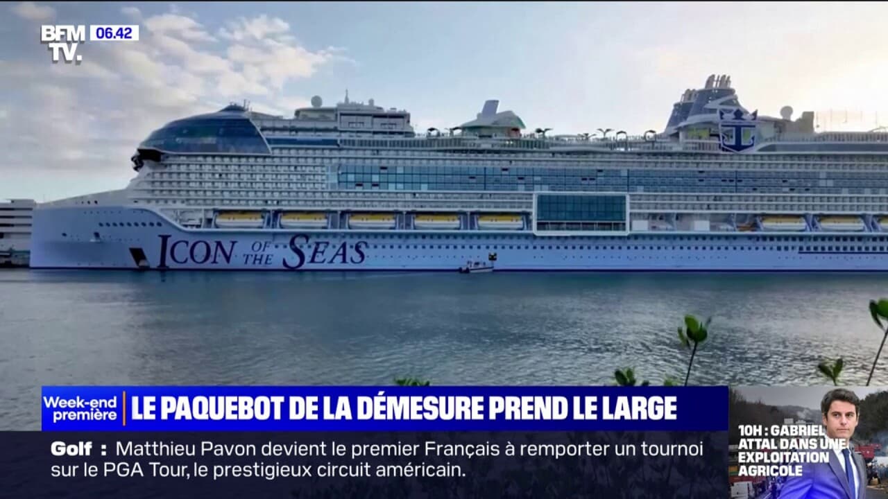 "Icon of the Seas": le plus grand paquebot du monde a levé l'ancre
