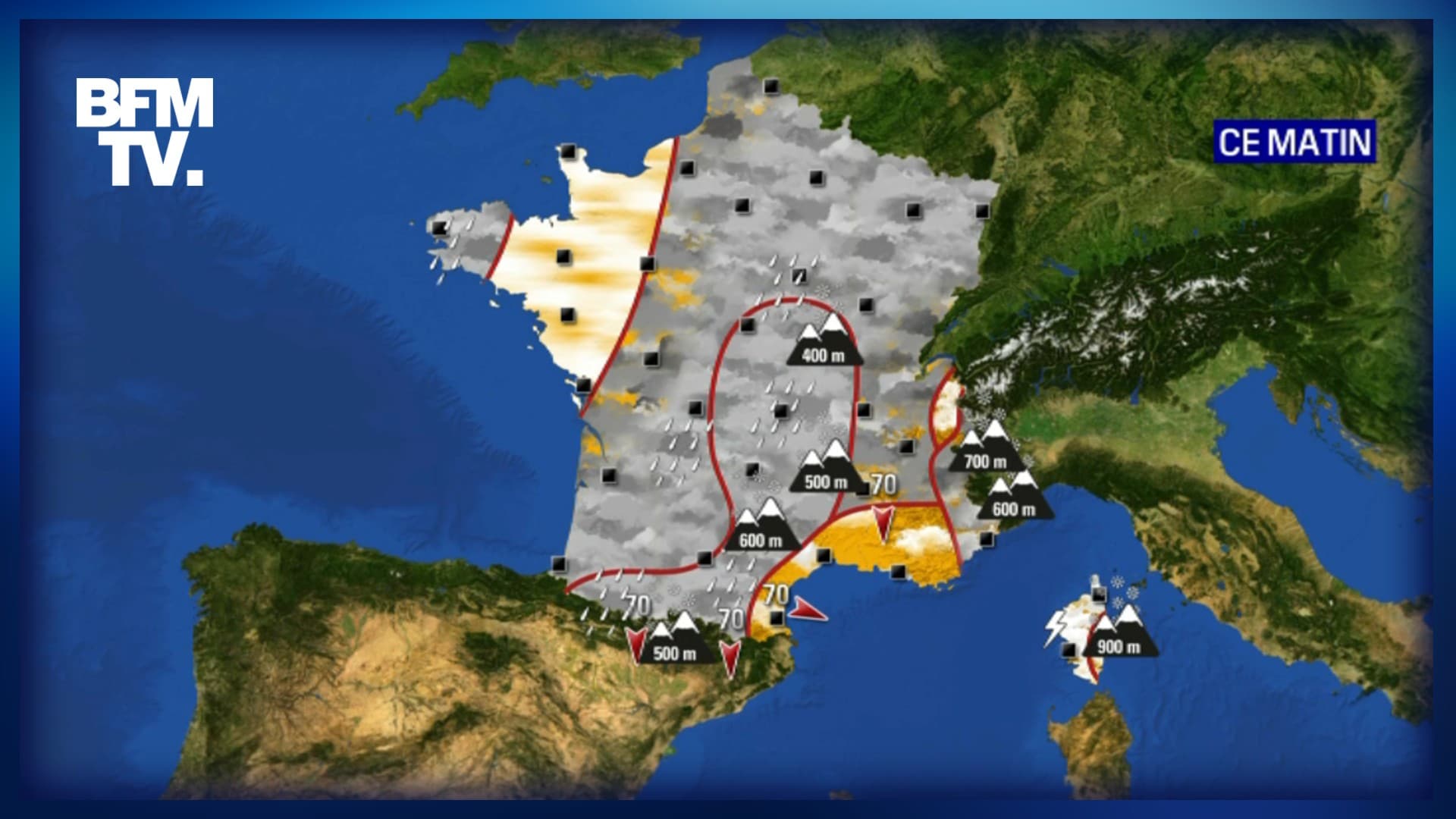 La météo du mercredi 2 décembre: une journée nuageuse parfois pluvieuse ...