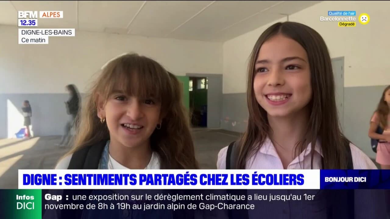 Rentrée scolaire: sentiments partagés chez les écoliers de Barcelonnette