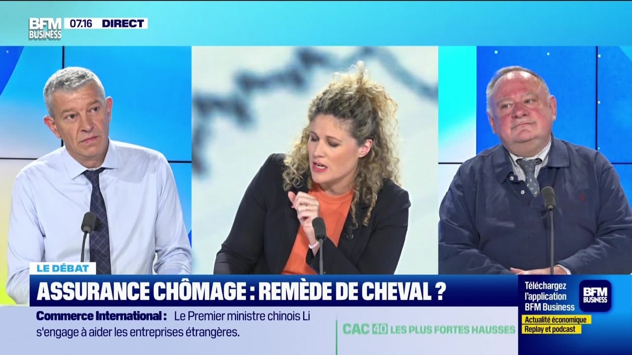 Nicolas Doze face à Jean-Marc Daniel : Assurance chômage, remède de ...