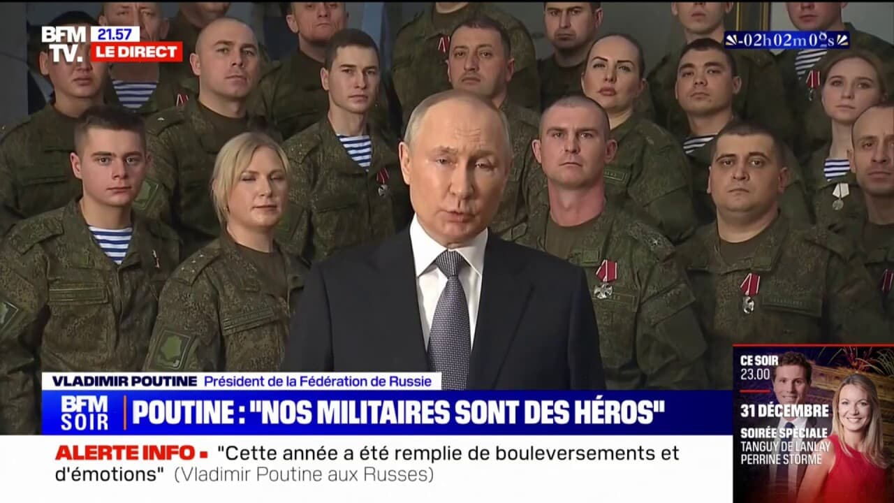 "Toutes ces personnes sont nos héros": le message de Vladimir Poutine ...