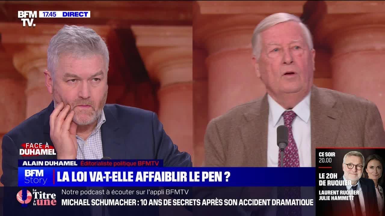 Face à Duhamel: Jérôme Sainte-Marie - La loi va-t-elle affaiblir Le Pen ...