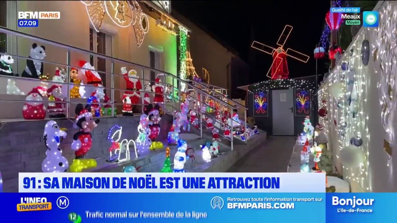 Essonne: il illumine sa maison pour les fêtes de Noël depuis 1987
