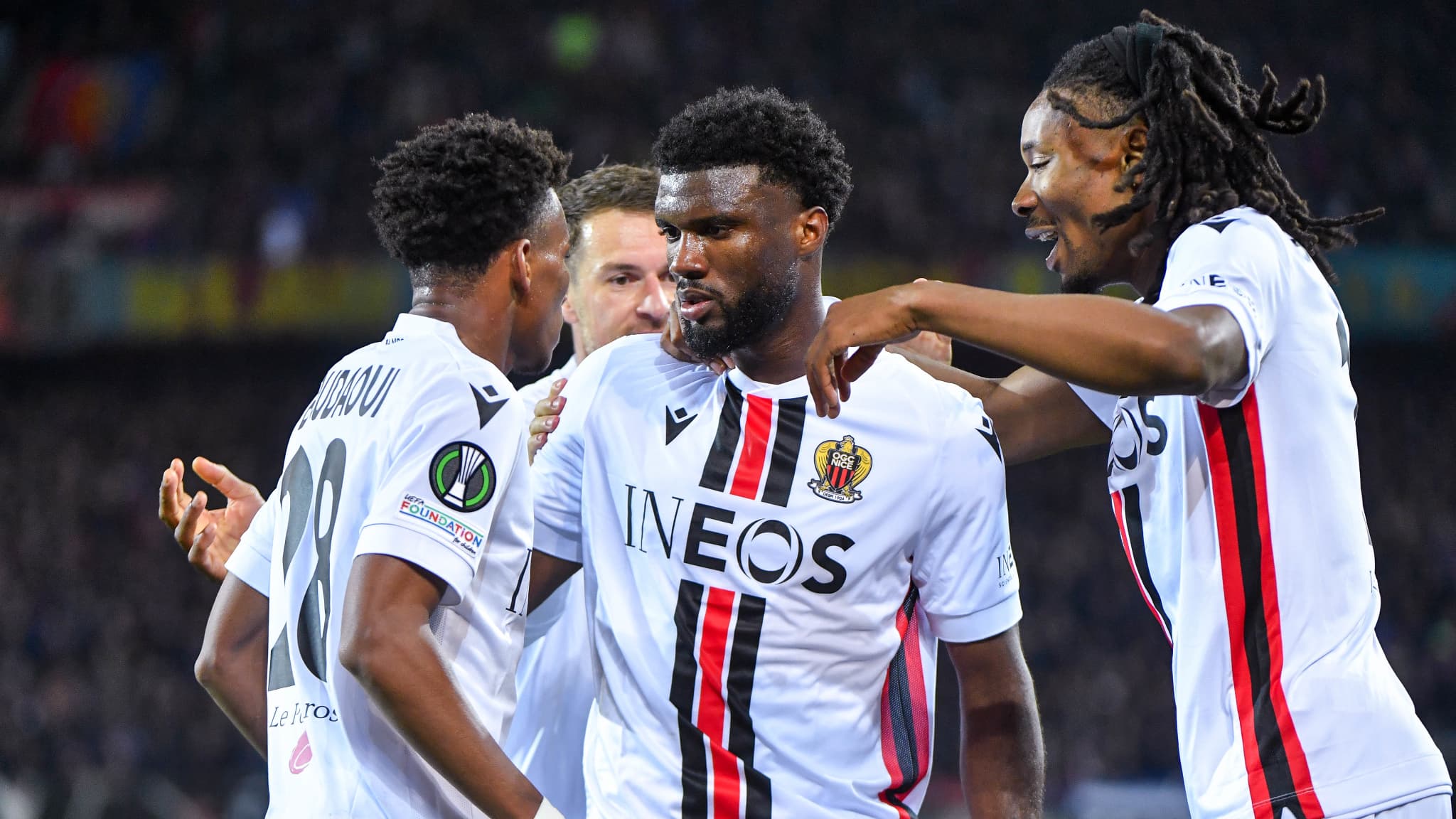 Nice-FC Bâle: les Aiglons avec Antoine Mendy, Pépé sur le banc