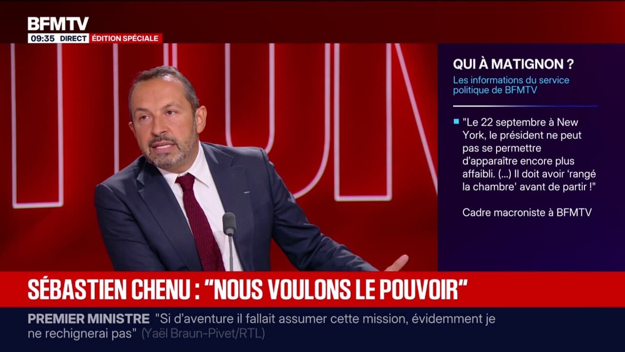 Sébastien Chenu déclare que le RN "censurera" Yaël Braun-Pivet si elle ...
